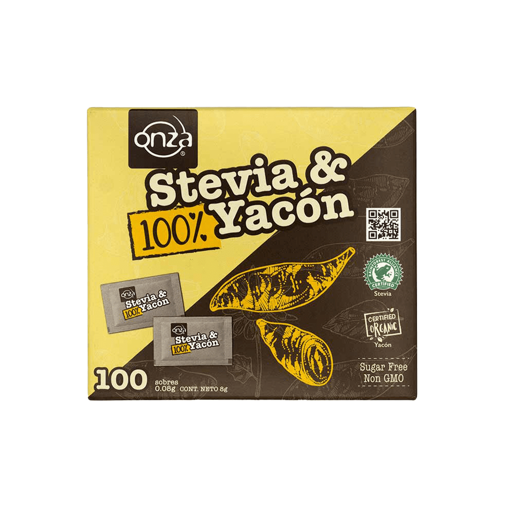 Stevia & Yacón Polvo Onza Caja- 100 Sobres – Onza Foods